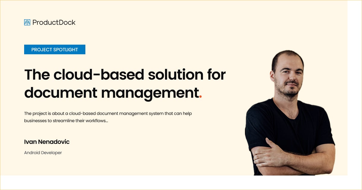 The cloud-based solution for document management | ProductDock