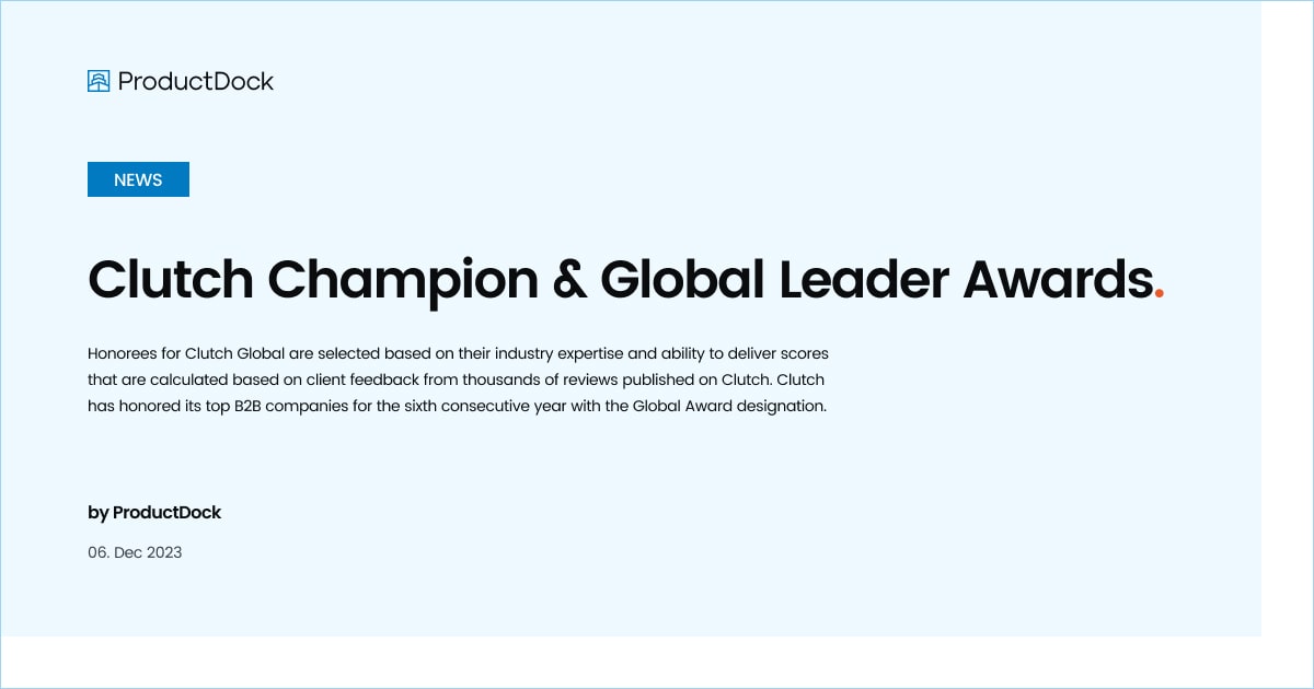 Clutch Champion & Global Leader Awards