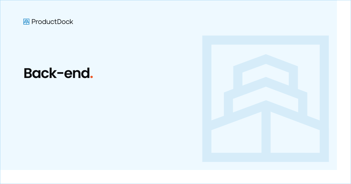 Back-end technologies | ProductDock